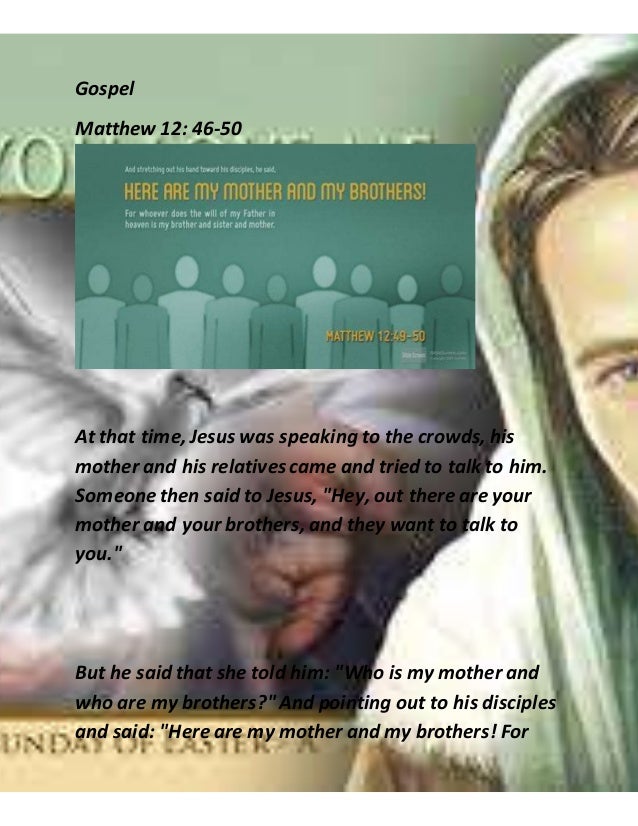 Gospel Matthew 12 46 50 Gospel Matthew 12 46 50