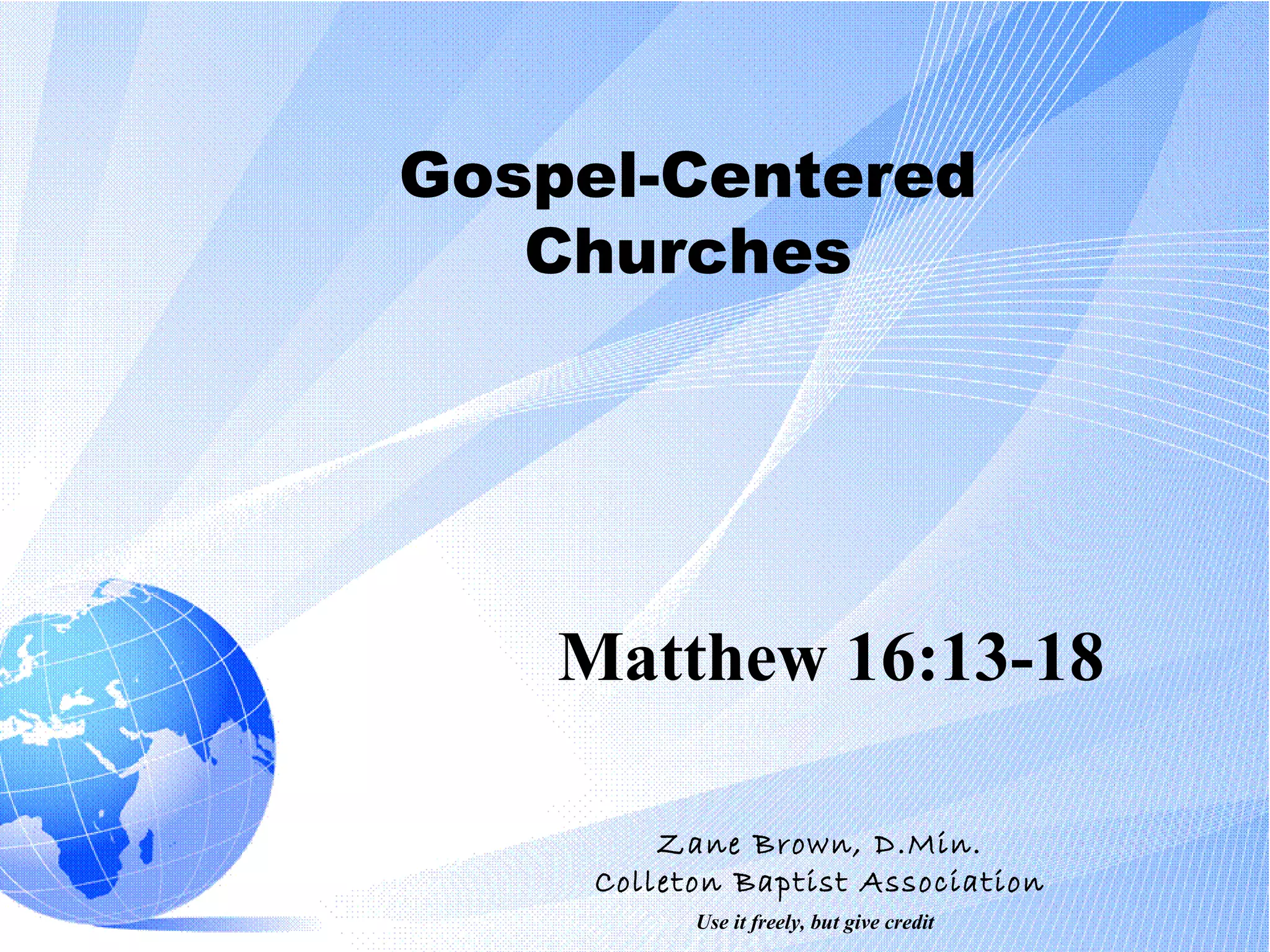 Gospel centered churches | PPT