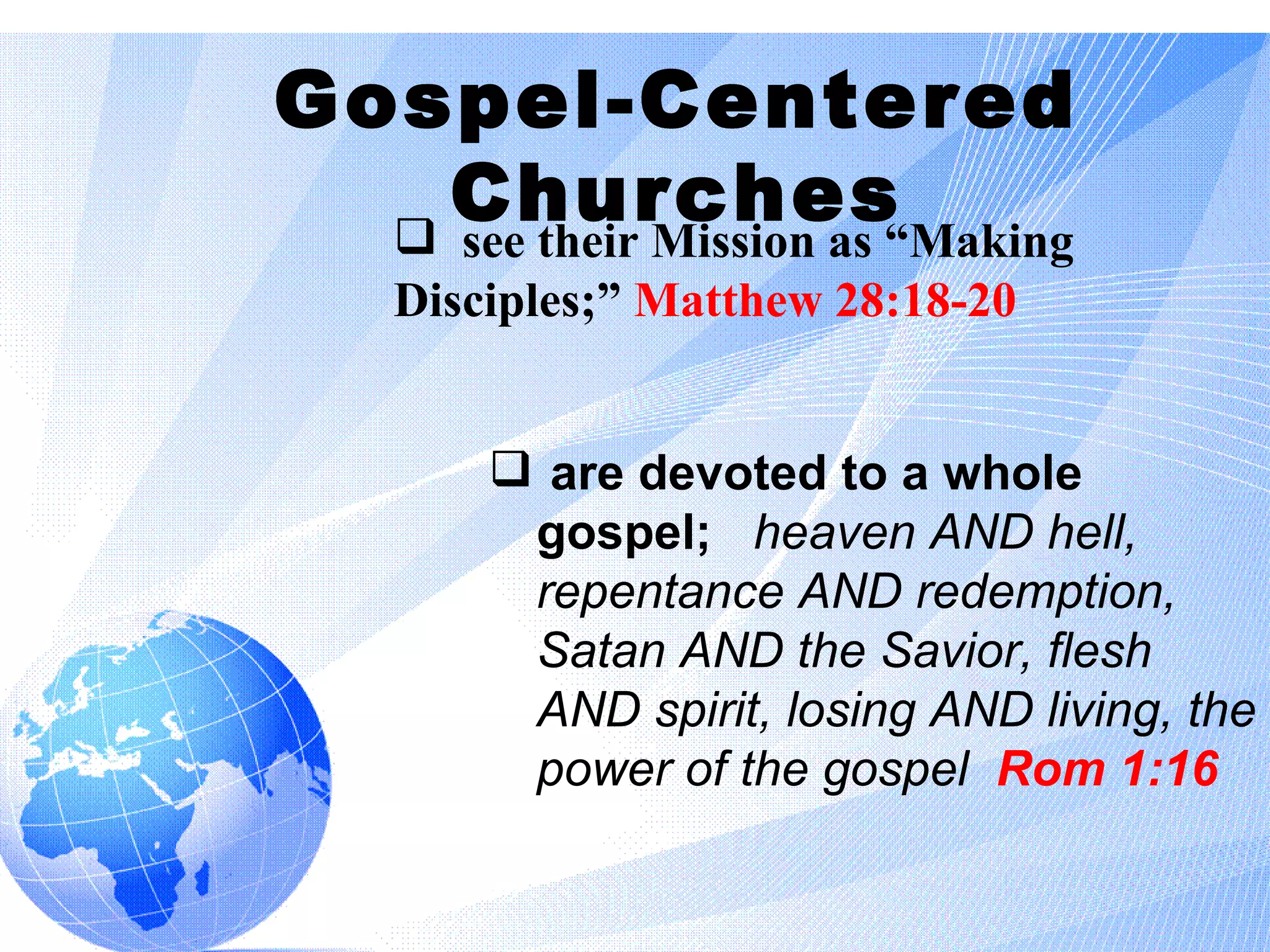Gospel centered churches | PPT