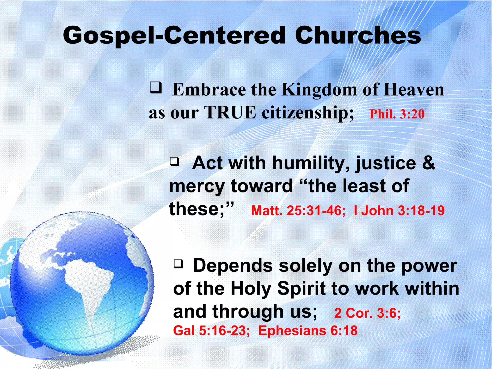 Gospel centered churches | PPT