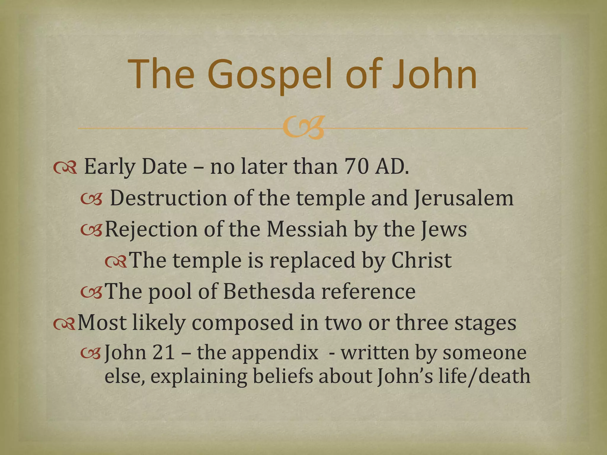 Gospel of John Introduction | PPTX