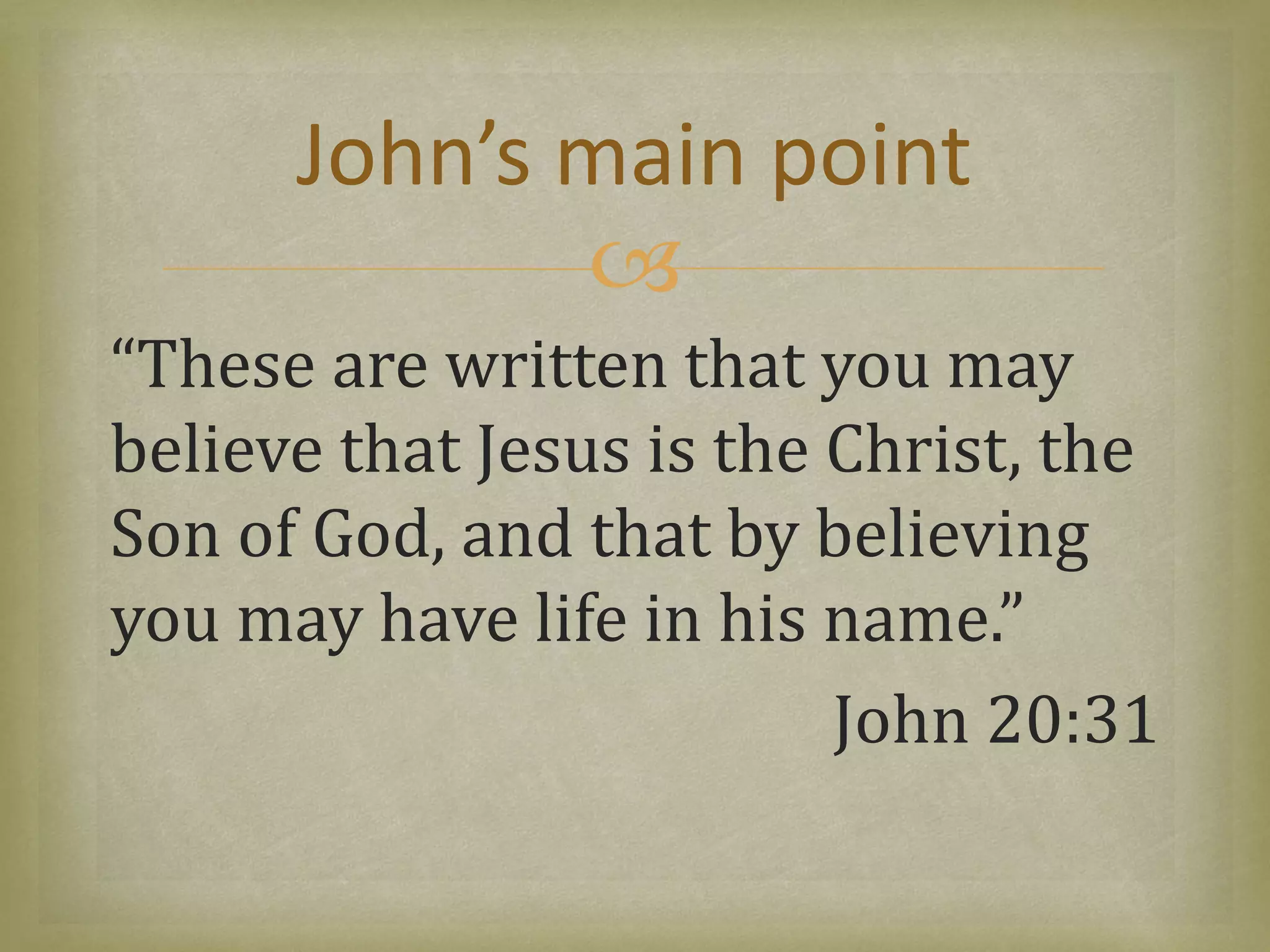 Gospel of John Introduction | PPTX