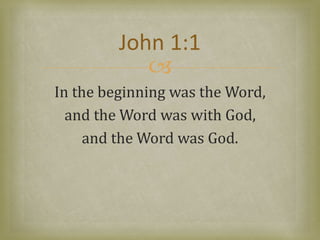 Gospel of John lesson 1 | PPT