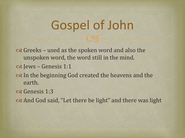 Gospel of John lesson 1 | PPT | Free Download