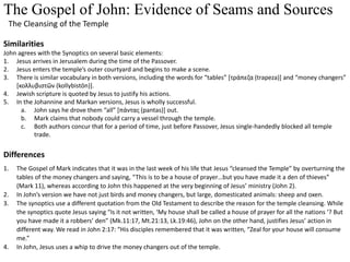 Gospel of John Seams and Sources | PPTX | Christianity | Religion ...