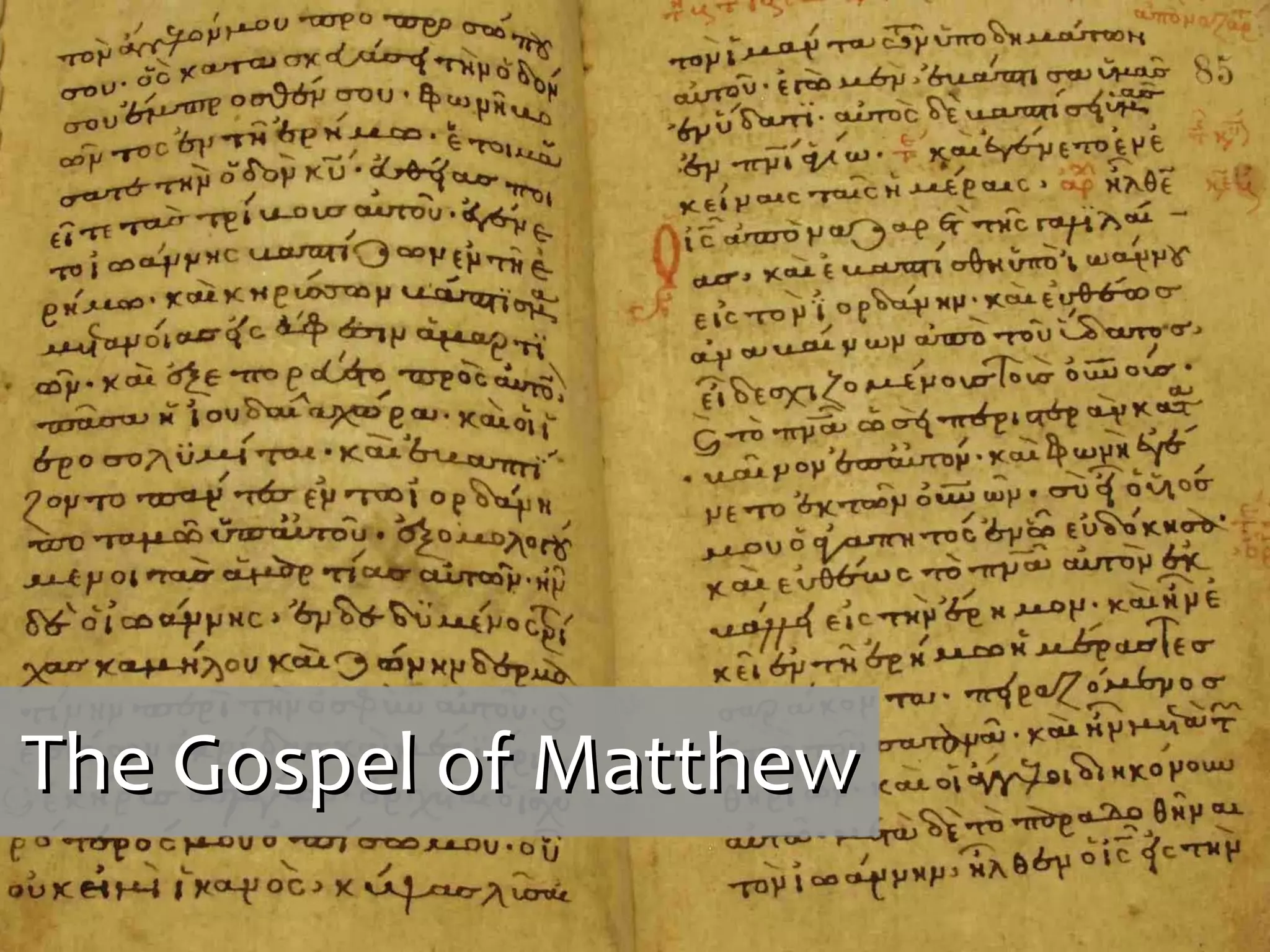Gospel of matthew | PPT