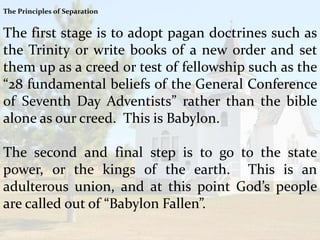 Gospel order 12-20 - principles of seperation | PPTX