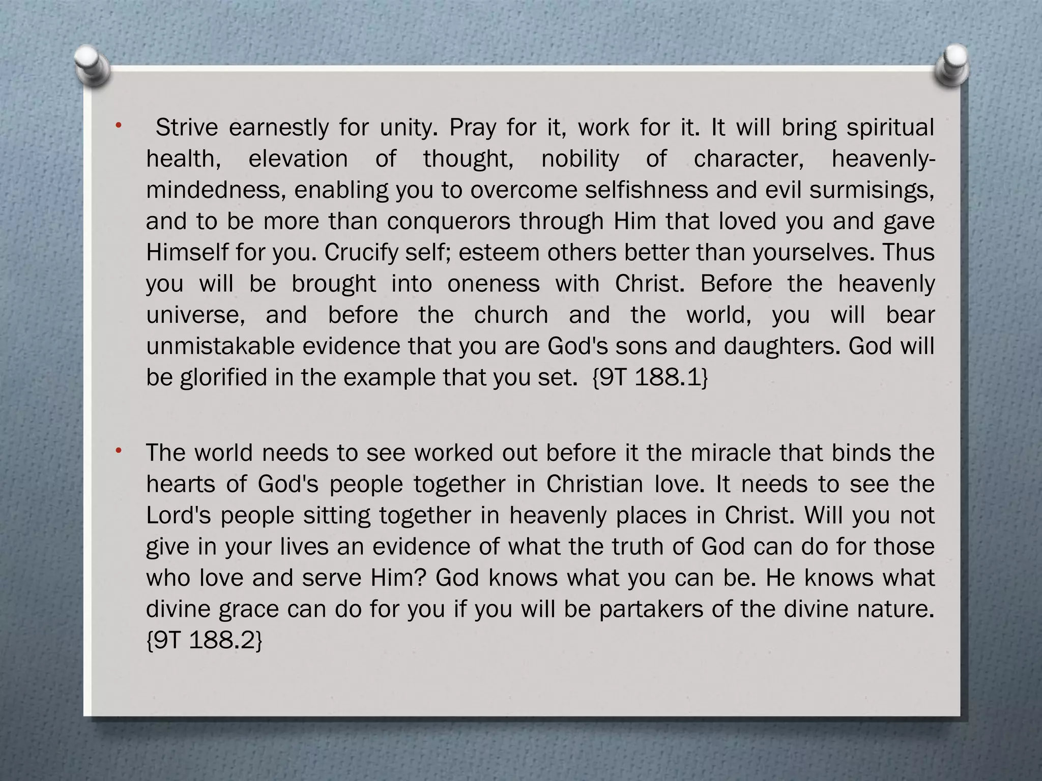 Gospel order 15-20- unity in diversity | PPT
