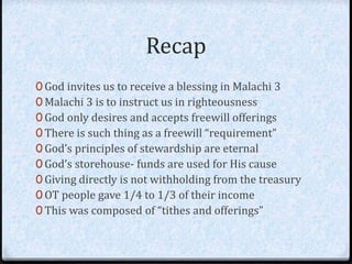 Gospel order 17-20 - tithes and offerings god's storehouse | PPTX