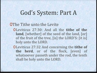 Gospel order 17-20 - tithes and offerings god's storehouse | PPTX