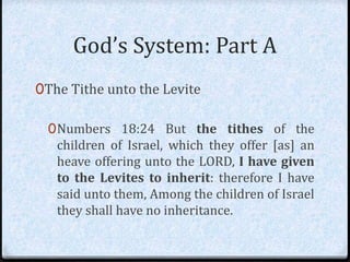 Gospel order 17-20 - tithes and offerings god's storehouse | PPTX