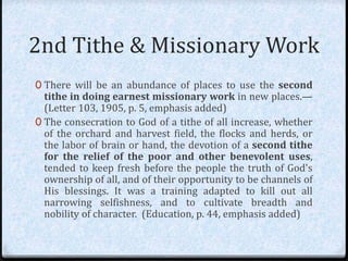 Gospel order 18-20 - tithes and offerings it's use | PPTX