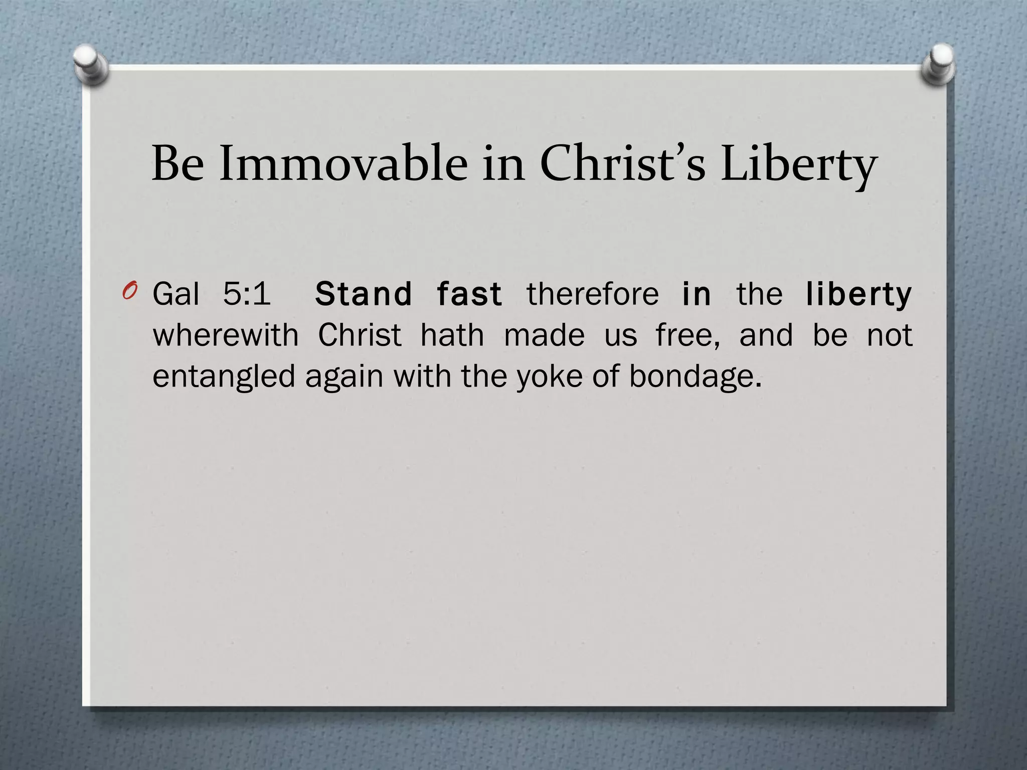 Gospel order 6-20 - freedom in christ | PPT