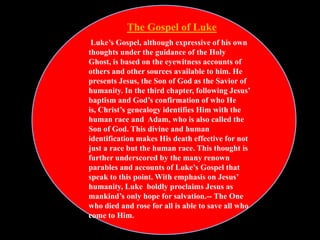The Gospels: A Portrait of Jesus Christ | PPTX