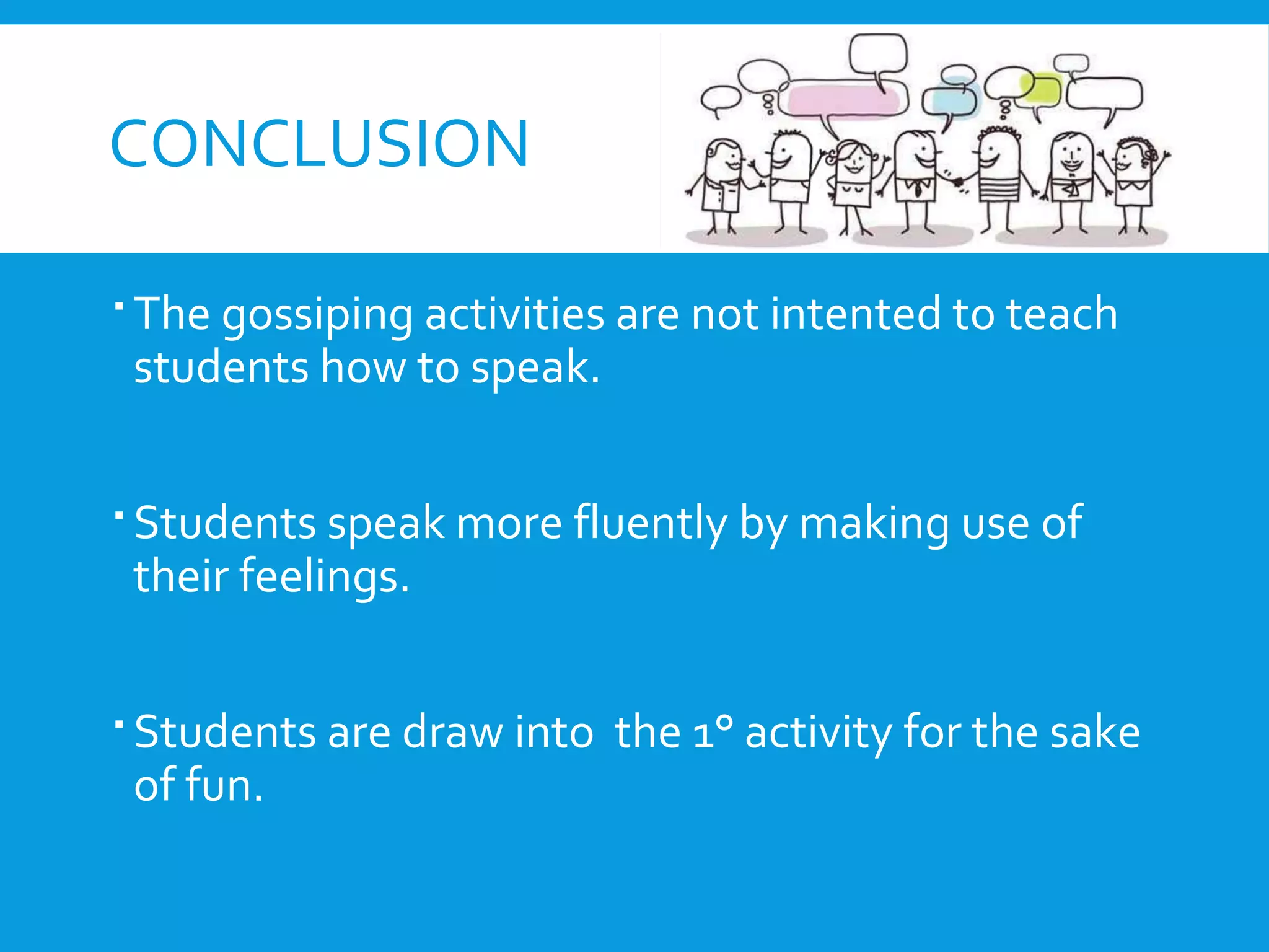Transforming class into Gossiping Groups | PPT