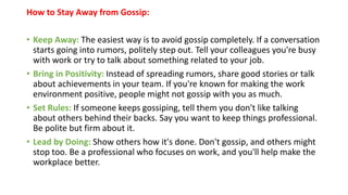 How to Overcome Office Gossips | PPT