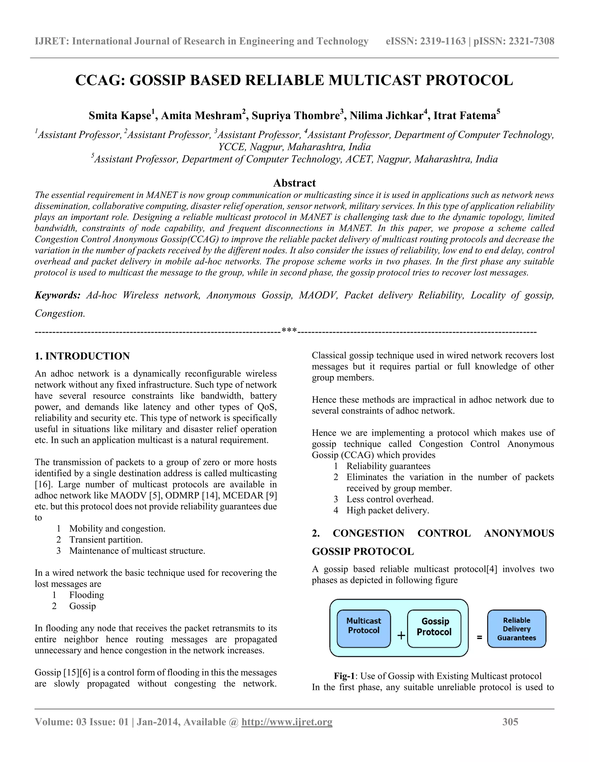 Gossip Based Reliable Multicast Protocol Pdf