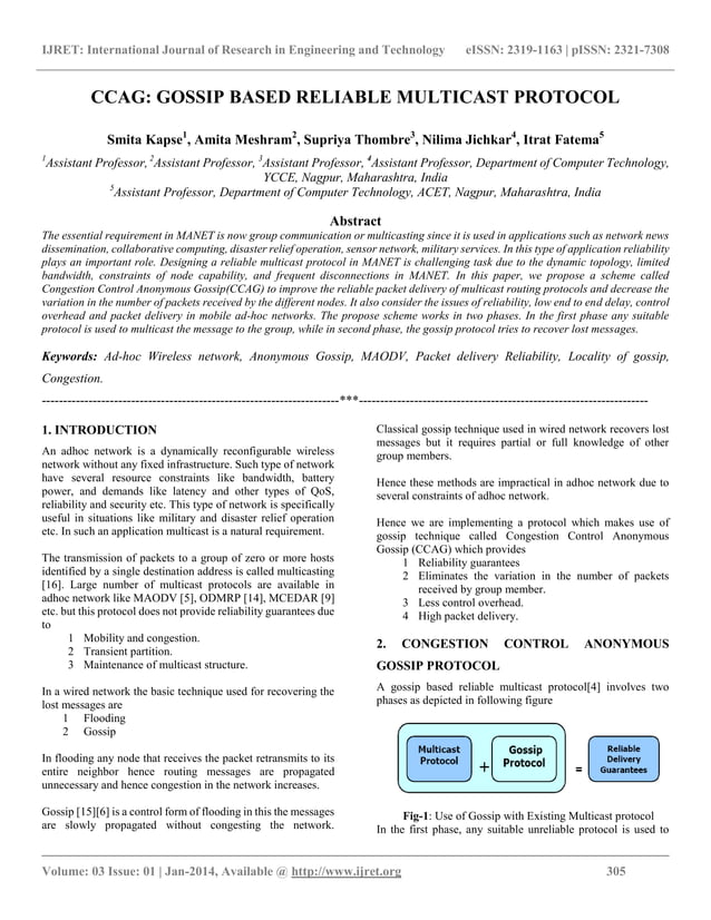 Gossip Based Reliable Multicast Protocol Pdf Computer Networking