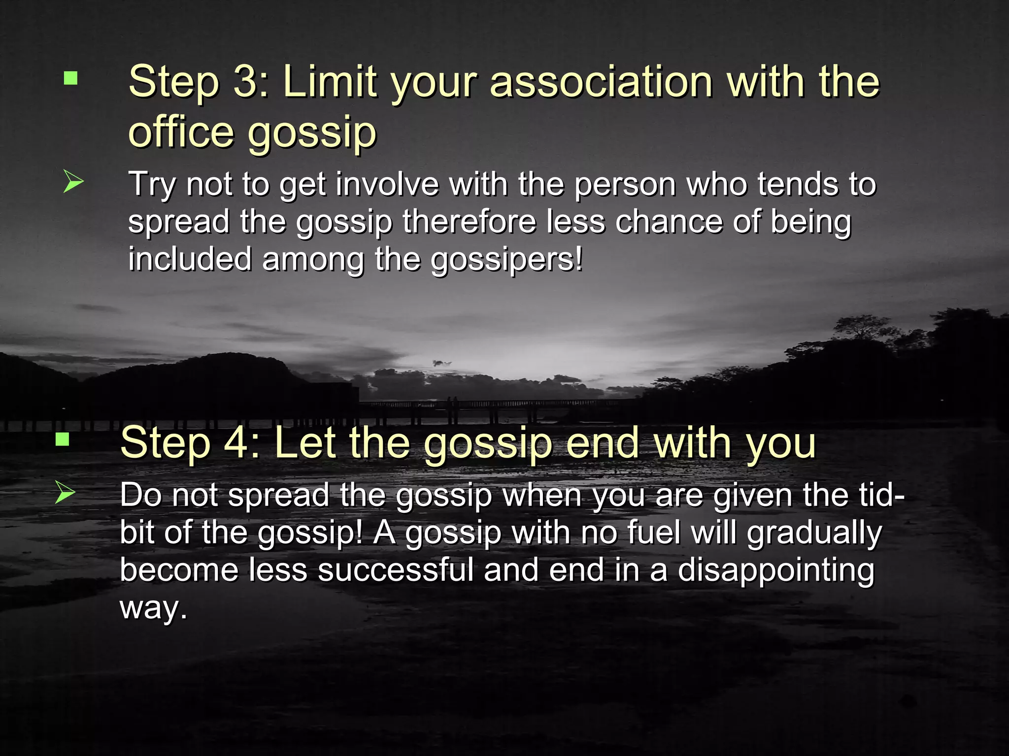 Gossip in the workplace | PPT