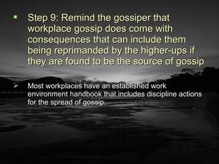 Gossip in the workplace | PPT