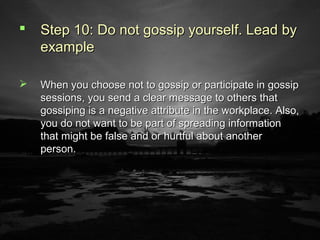 Gossip in the workplace | PPT