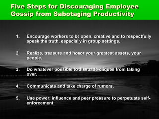 Gossip in the workplace | PPT