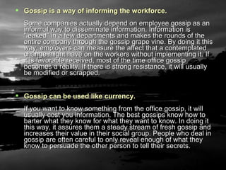 Gossip in the workplace | PPT