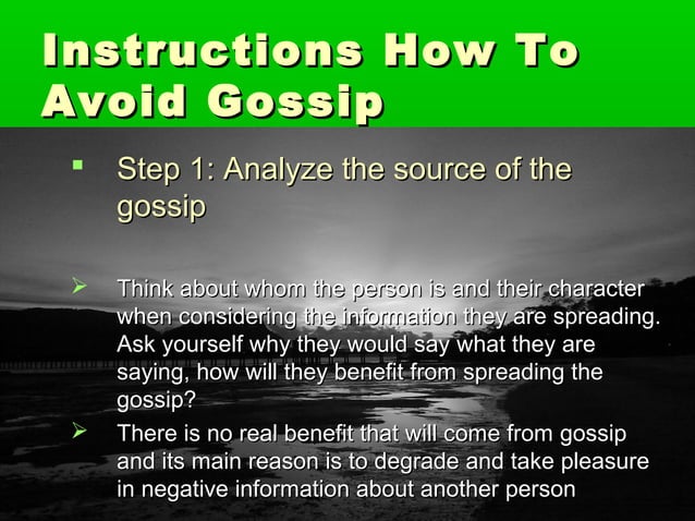 Gossip in the workplace | PPT