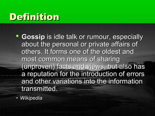 Gossip Definition