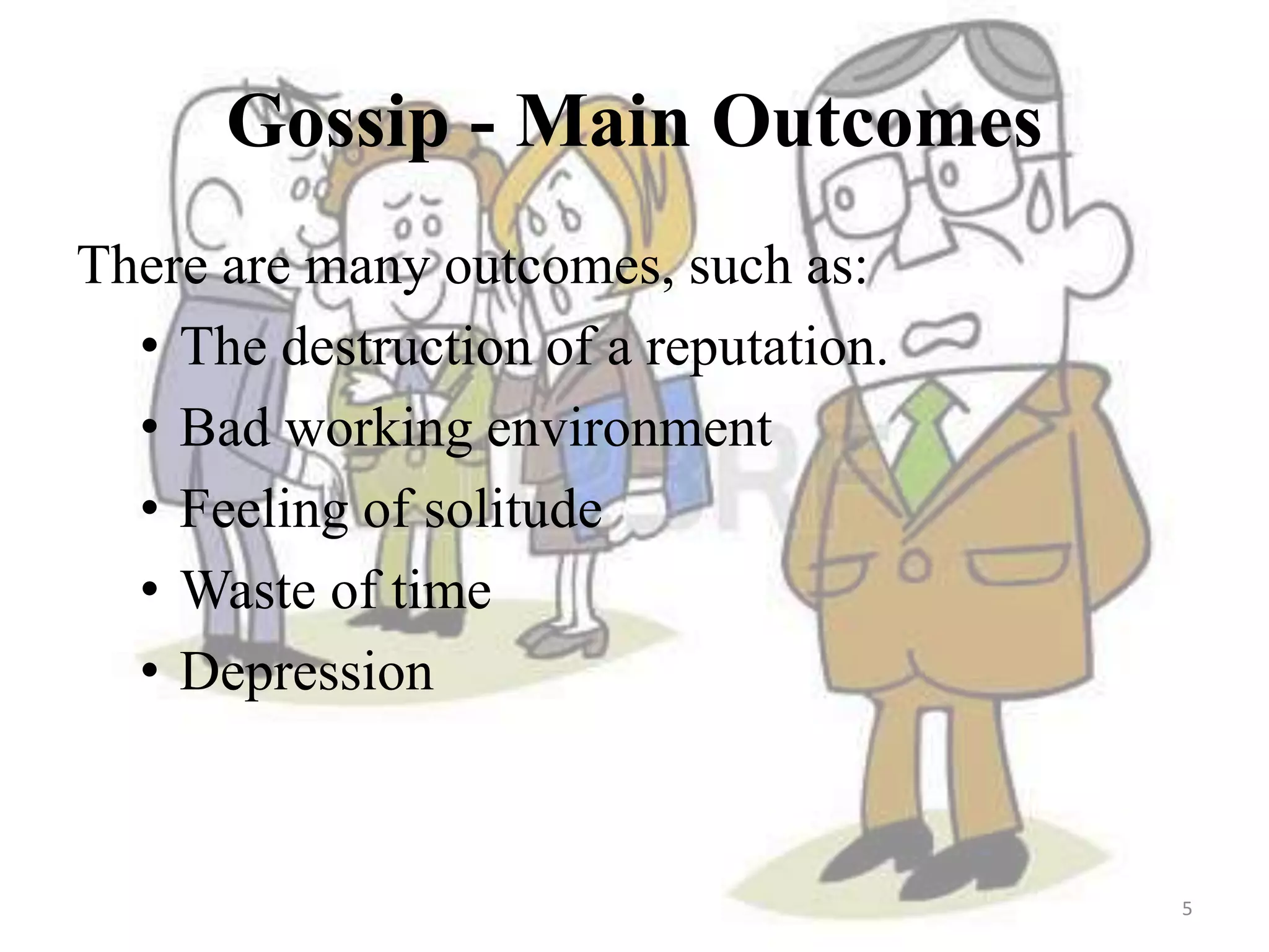 Gossip in workplace | PPTX