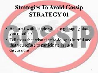 Gossip in workplace | PPTX