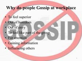 Gossip in workplace | PPT