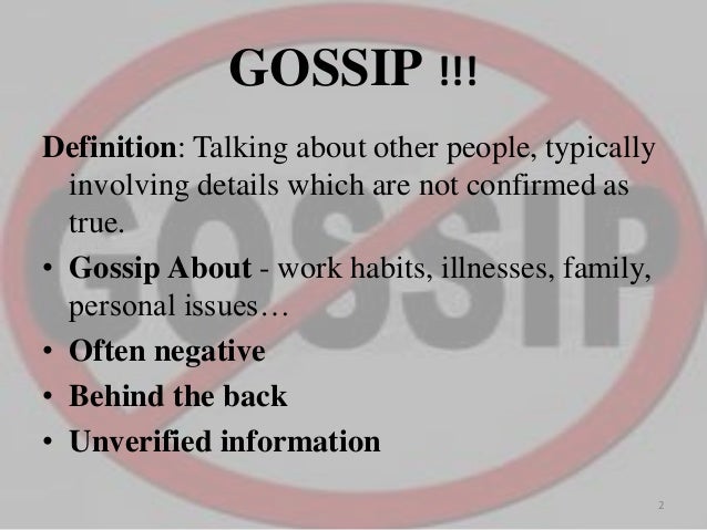 Gossip in workplace