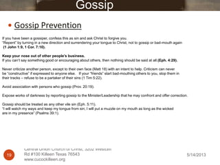 Guarding Against Gossip | PPT