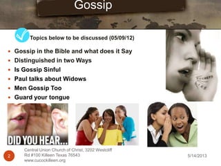 Guarding Against Gossip | PPT