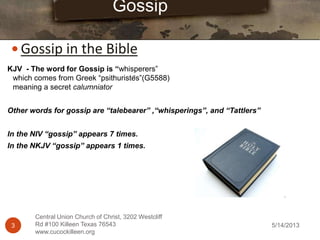 Guarding Against Gossip | PPT