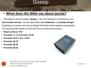 Guarding Against Gossip | PPTX