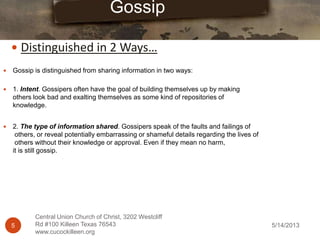 Guarding Against Gossip | PPTX