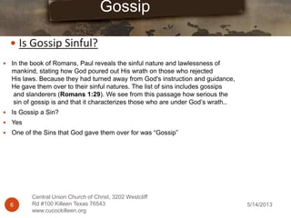 Guarding Against Gossip | PPT