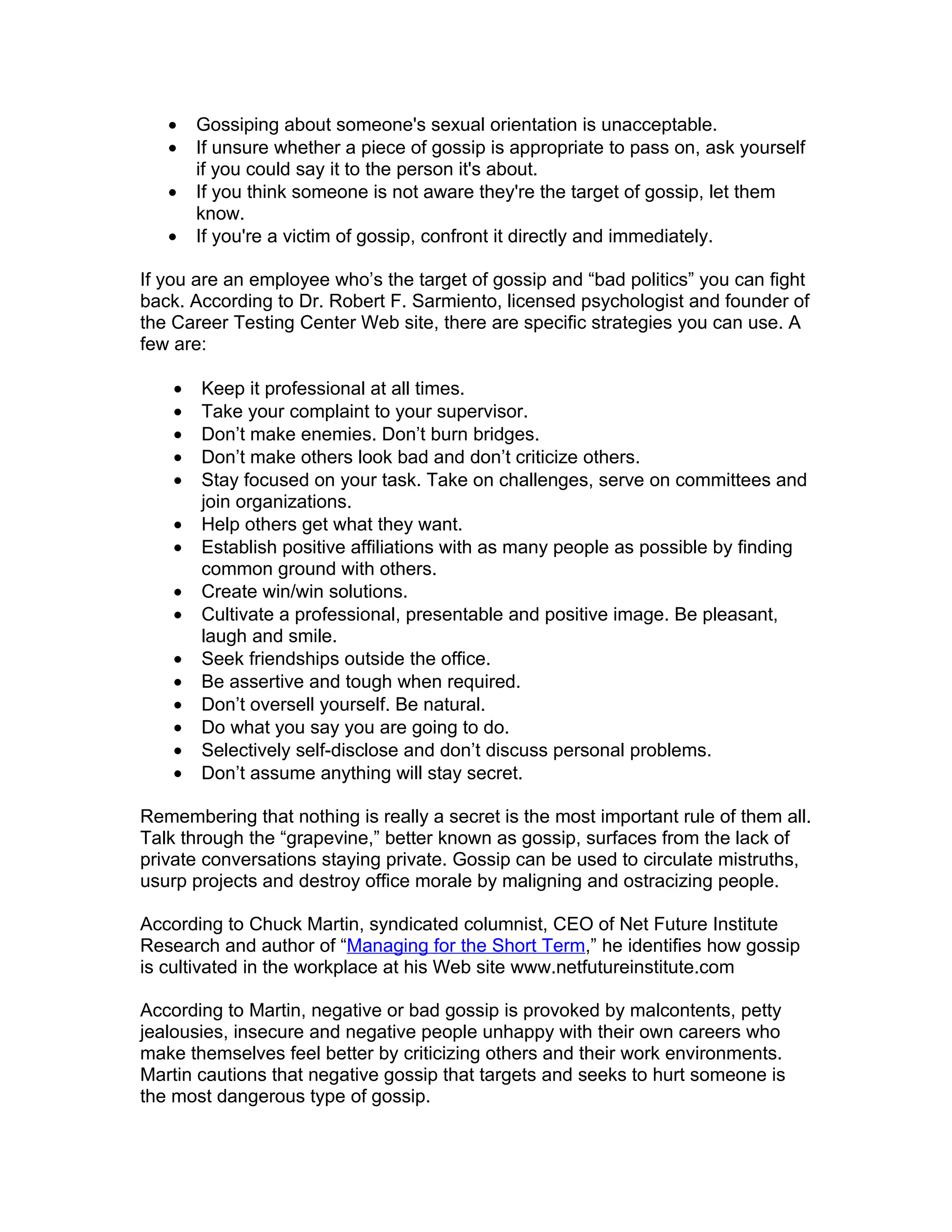 Gossipmongers Fight Back Against Them Pdf