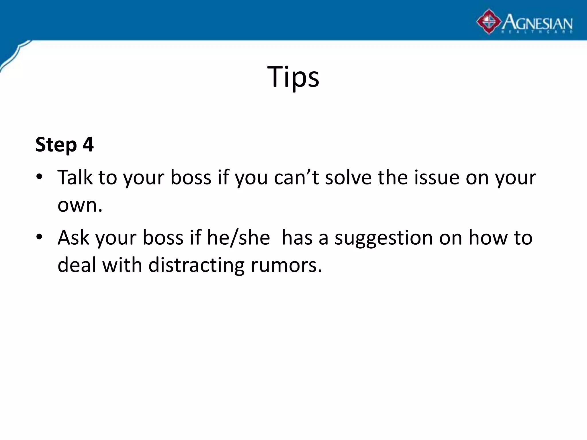 Gossip & Rumor In the Workplace | PPTX
