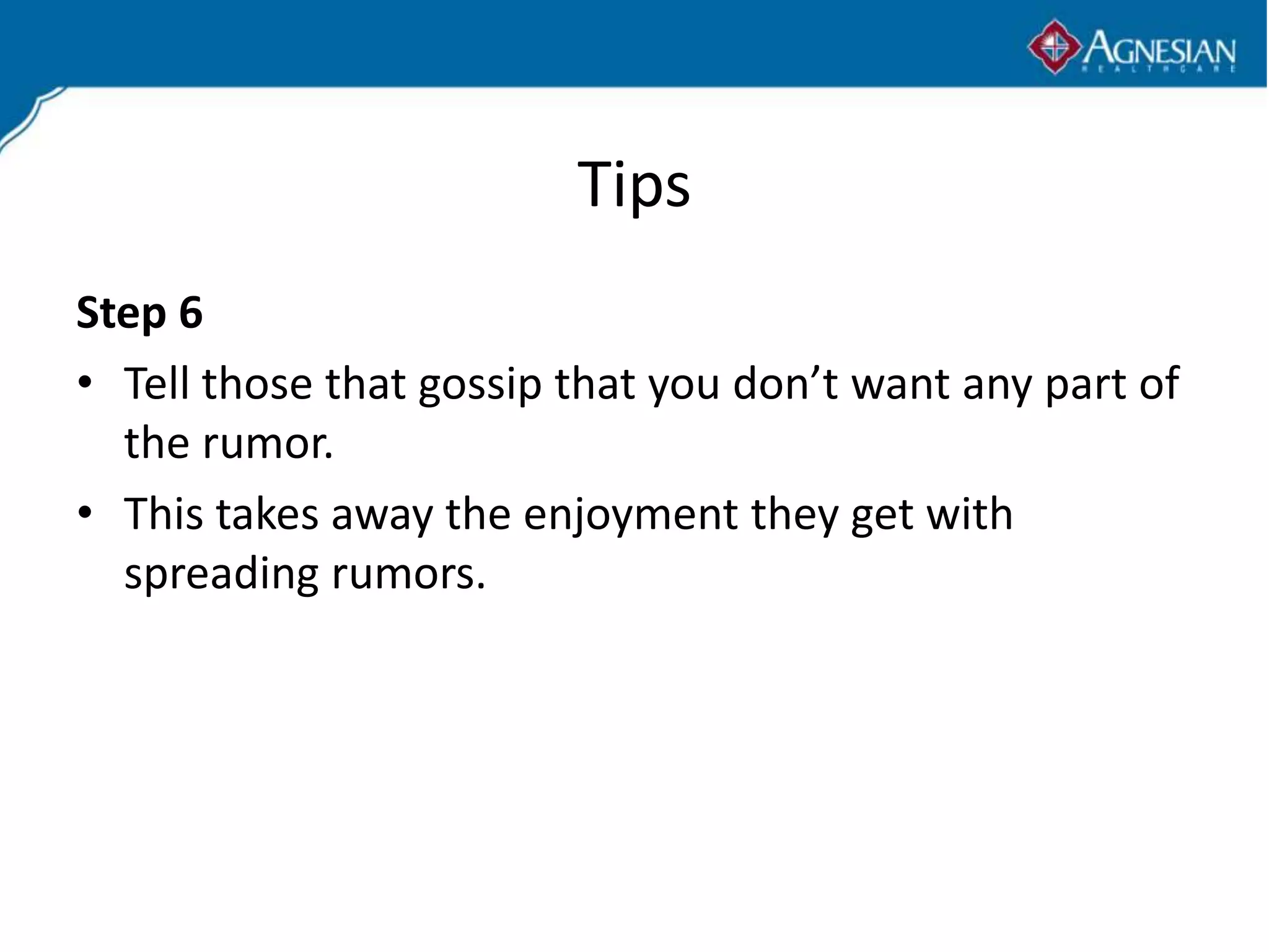 Gossip & Rumor In the Workplace | PPTX
