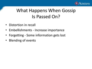 Gossip & Rumor In the Workplace | PPTX