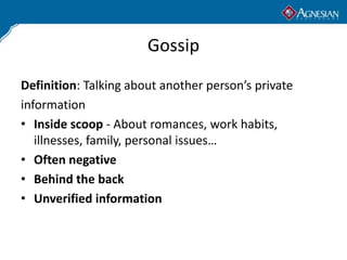 Gossip Definition