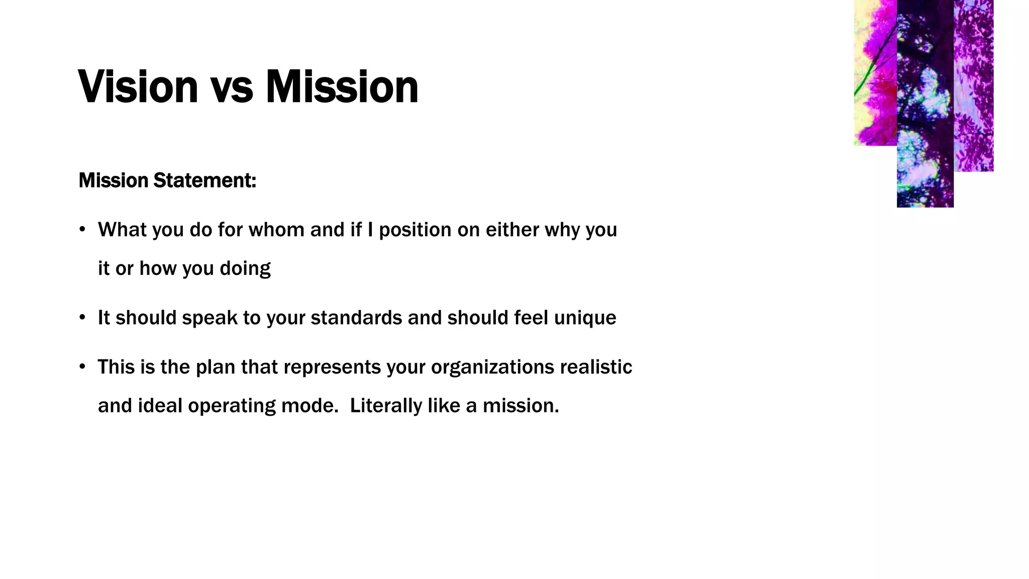 The Mission, Vision, Value Exercise | PPTX