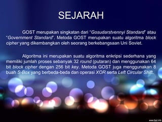 Algoritma Gost ( Computer Scurity ) | PDF