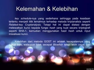 Algoritma Gost ( Computer Scurity ) | PDF
