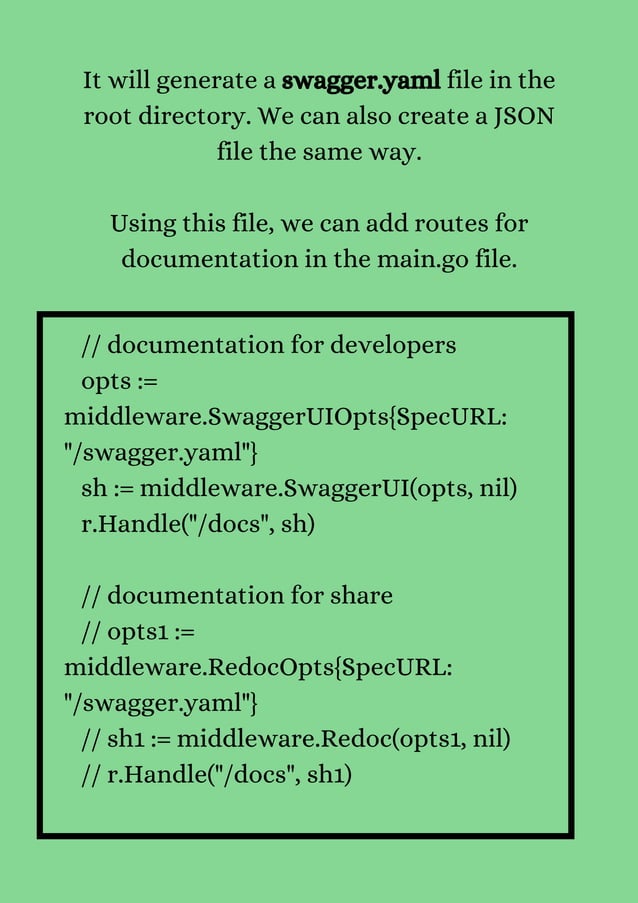 Go Swagger Tutorial How To Create Golang Api Documentation Using Go Swagger 1 Pdf