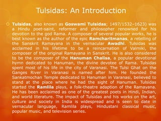 Goswami Tulsidas - Ramcharitmanas , Ramayana | PDF