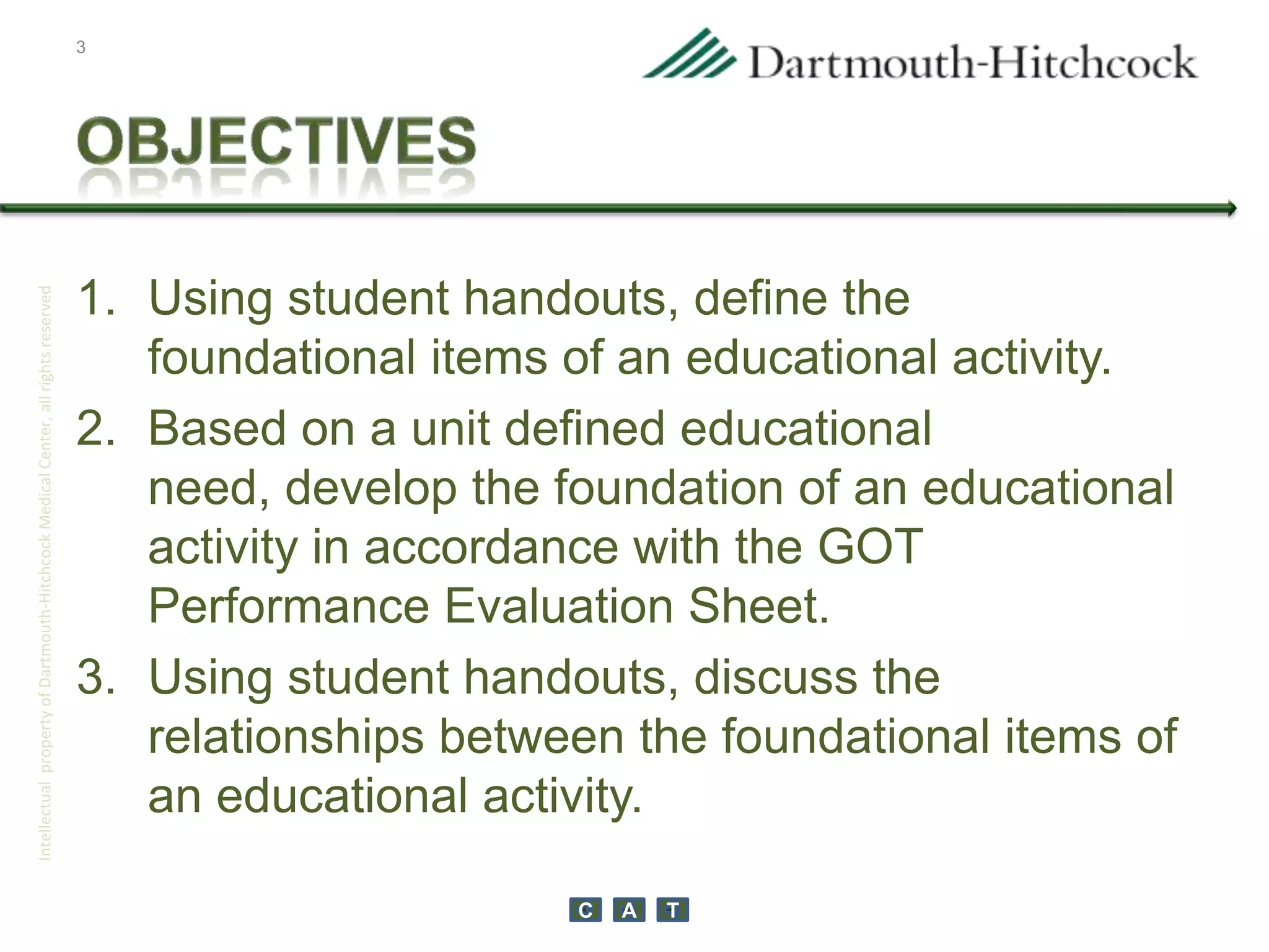 Building the Learning Foundation: Goals, Objectives, and Topics | PPTX ...